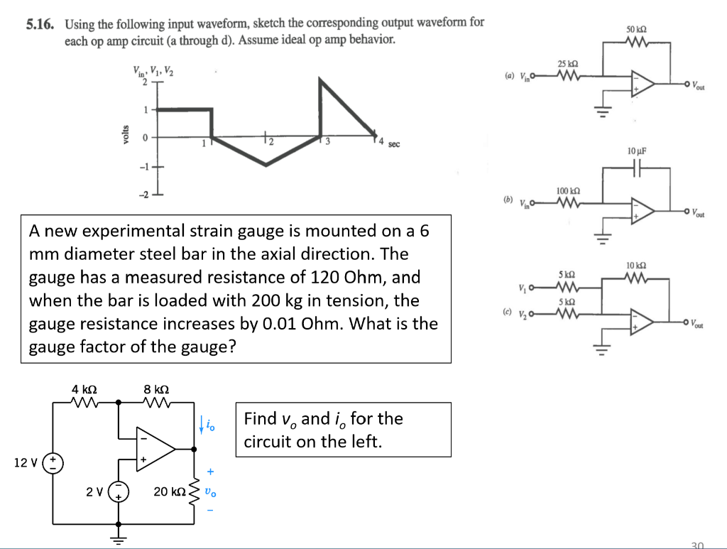 Using the following input waveform, sketch the | Chegg.com