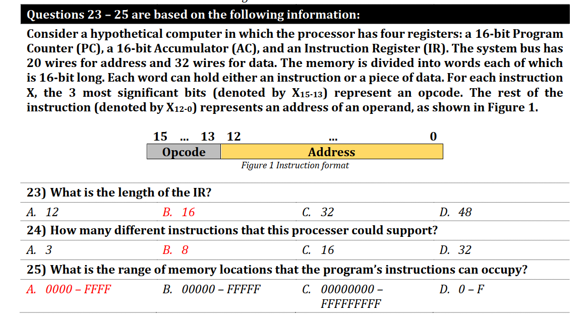 Solved Questions 23 – 25 Are Based On The Following 