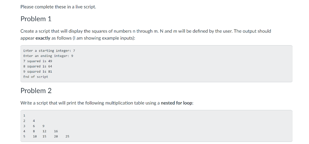 Solved Please Complete These In A Live Script Problem 1 