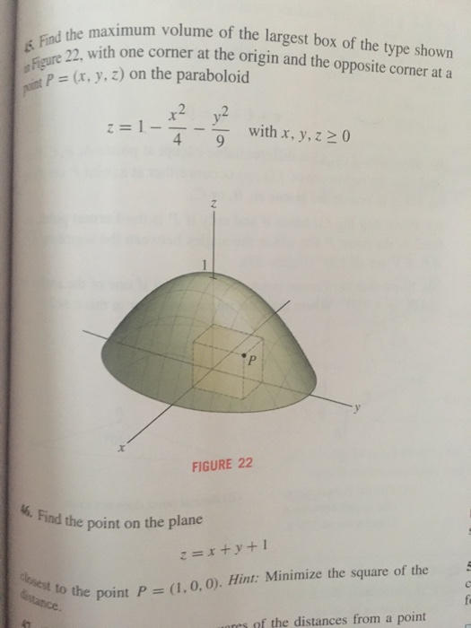 Solved Find the maximum volume of the largest box of the | Chegg.com