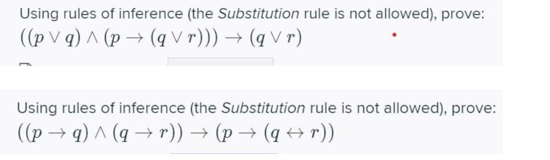 Solved Using rules of inference (the Substitution rule is | Chegg.com