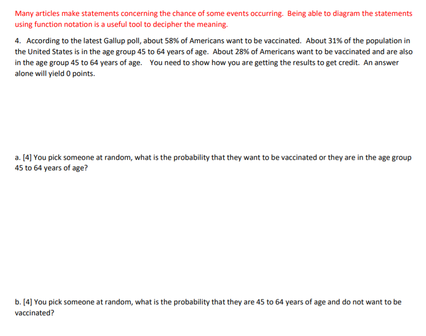 Solved Many articles make statements concerning the chance | Chegg.com