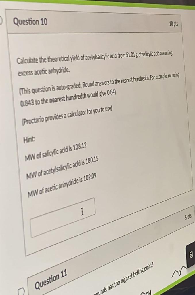 Solved Caloulate the theoretical yield of acety|salicylic | Chegg.com