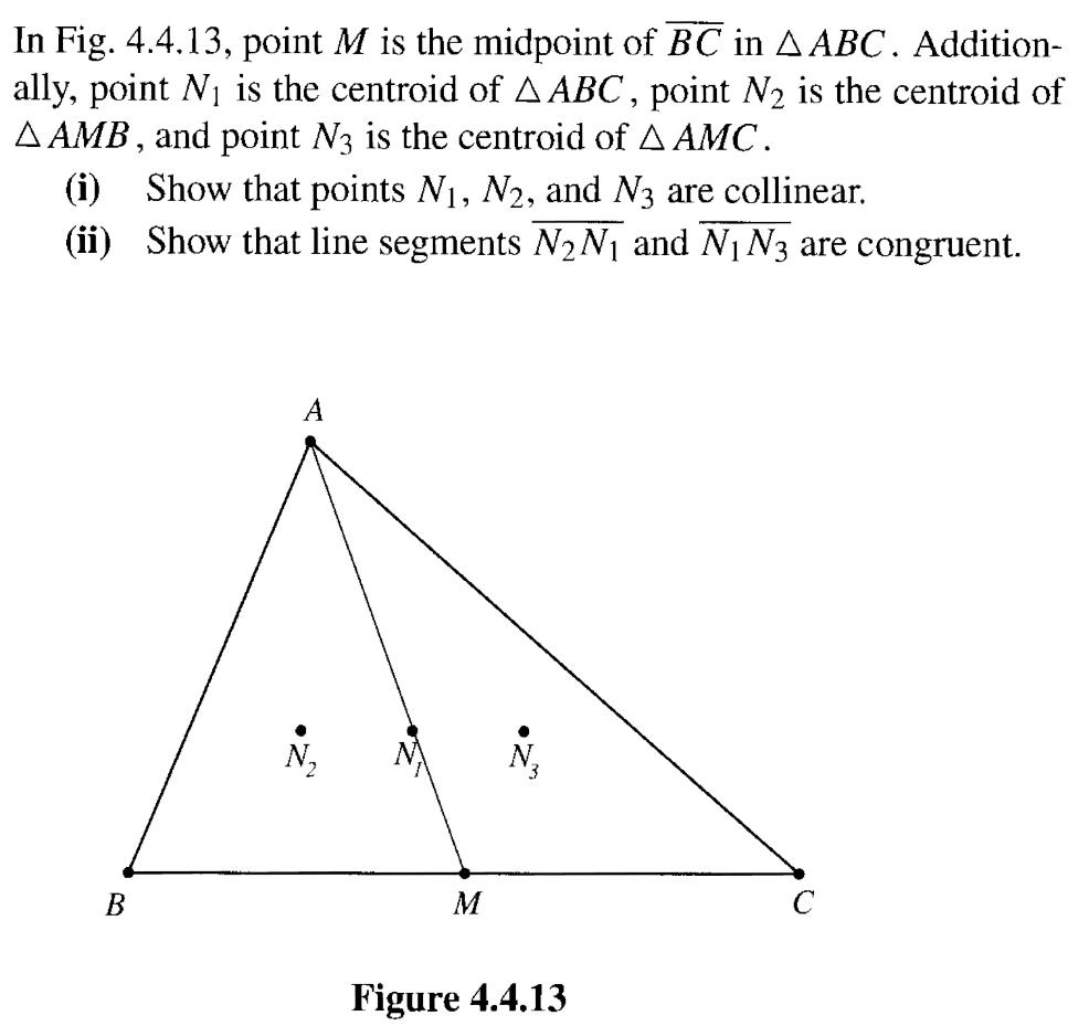 Solved In Fig. 4.4.13, point M is the midpoint of BC in A | Chegg.com