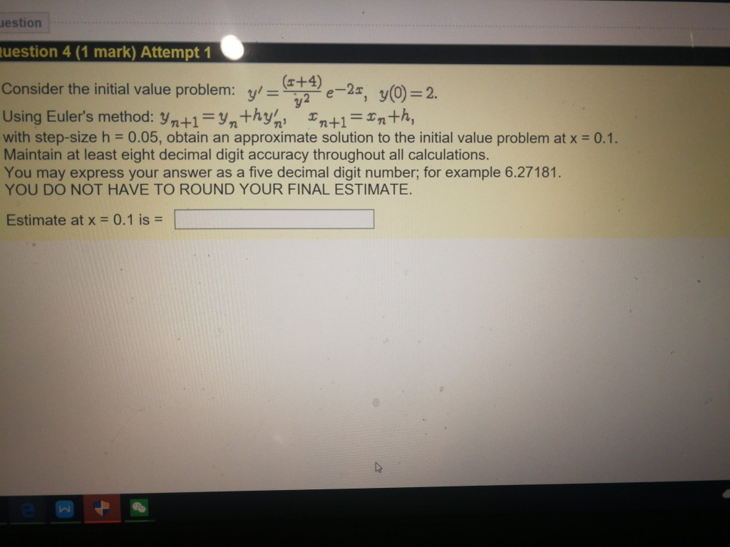 Solved estion uestion 4 (1 mark) Attempt 1 Consider the | Chegg.com Solved estion uestion 4 (1 mark) Attempt 1 Consider the | Chegg.com