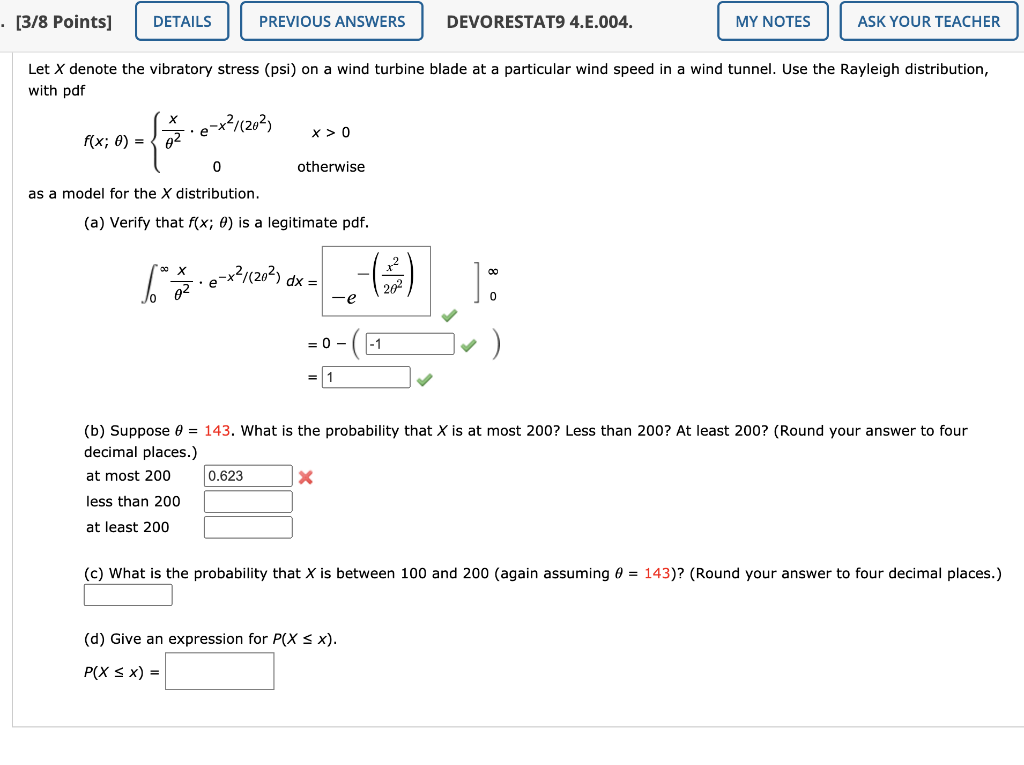 Solved · [3/8 Points] DETAILS PREVIOUS ANSWERS DEVORESTAT9 | Chegg.com