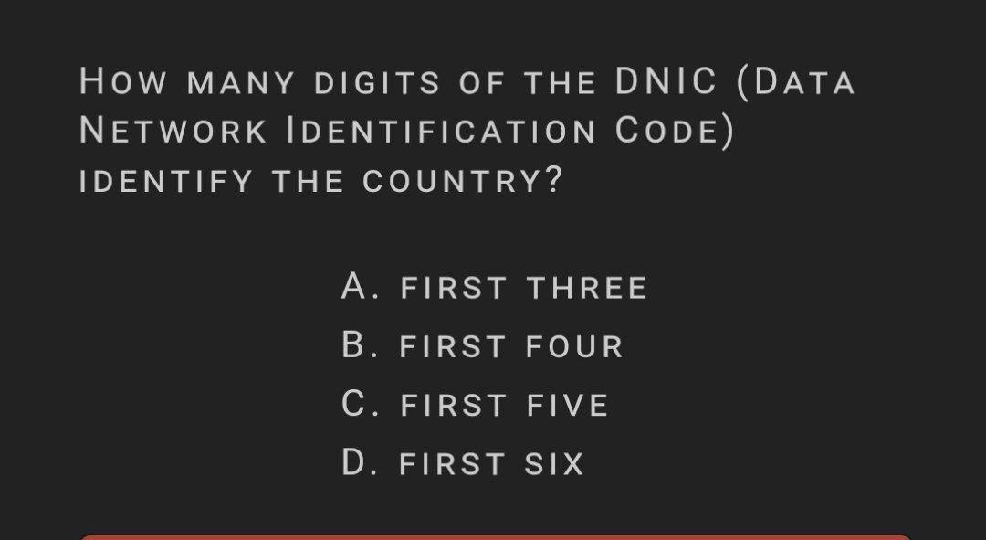Solved HOW MANY DIGITS OF THE DNIC (DATA NETWORK | Chegg.com