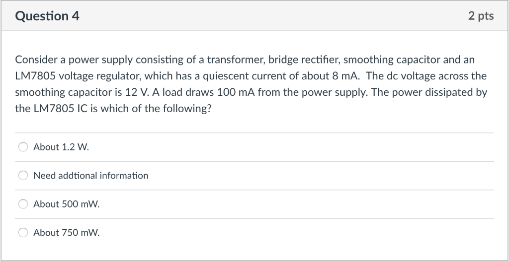 Solved Question4 2 pts Consider a power supply consisting of | Chegg.com Solved Question4 2 pts Consider a power supply consisting of | Chegg.com