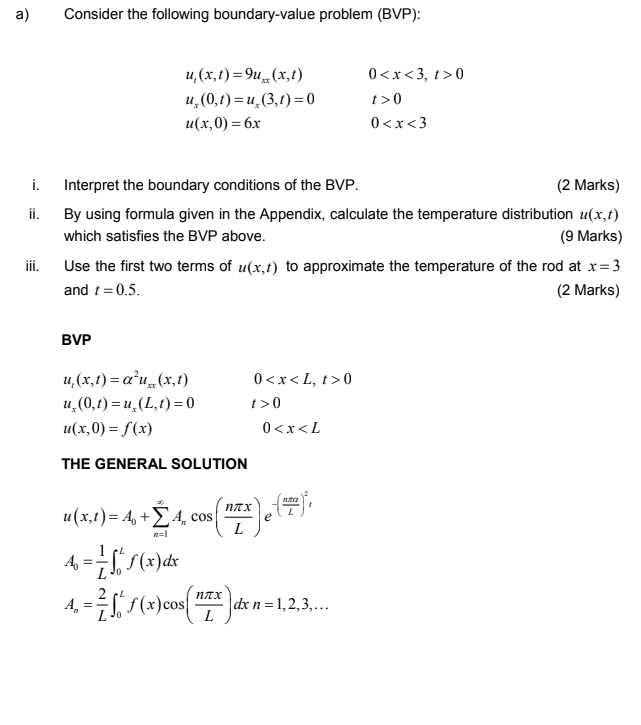 Solved a) Consider the following boundary-value problem | Chegg.com