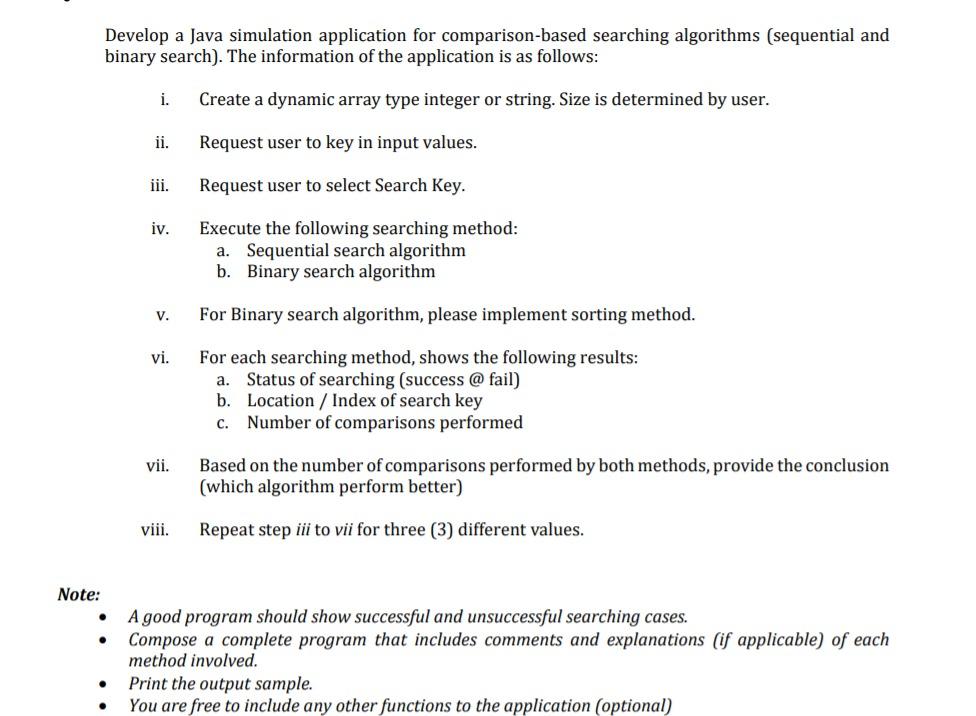 Solved Develop a Java simulation application for | Chegg.com