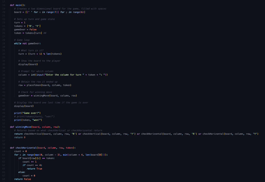 Solved I am having trouble with a "Connect 4" problem for | Chegg.com