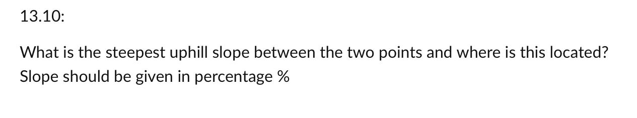 Solved 13.10: What is the steepest uphill slope between the | Chegg.com