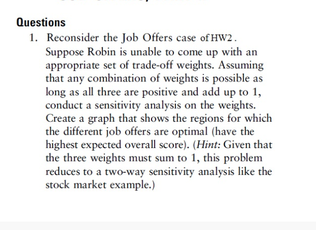 Solved Questions1. ﻿Reconsider the Job Offers case of HW2 . | Chegg.com
