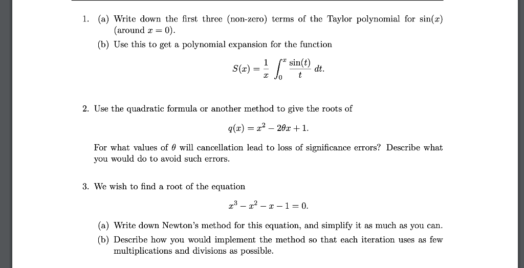 Solved 1. (a) Write down the first three (non-zero) terms of | Chegg.com