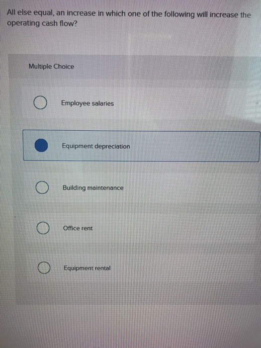 Solved All else equal, an increase in which one of the | Chegg.com