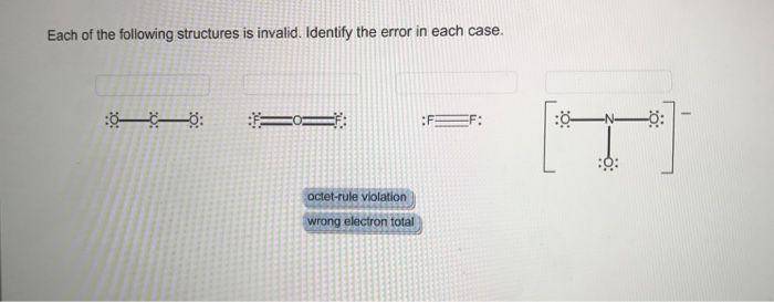 Solved Each of the following structures is invalid. Identify | Chegg.com