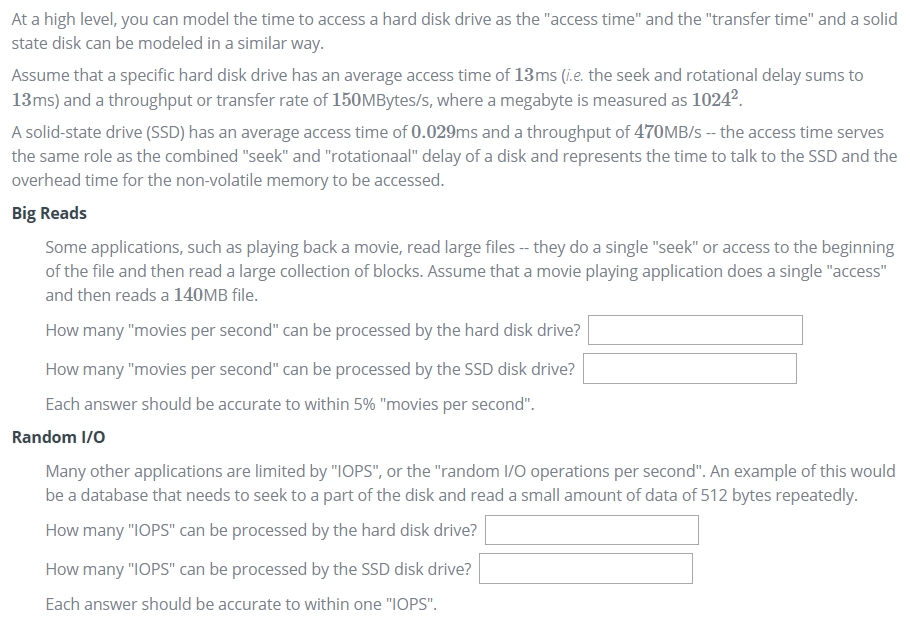 At a high level, you can model the time to access a | Chegg.com
