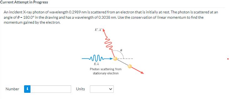 Solved An incident X-ray photon of wavelength 0.2989 nm is | Chegg.com