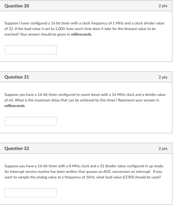 Solved Question 30 2 pts Suppose I have configured a 16 bit | Chegg.com
