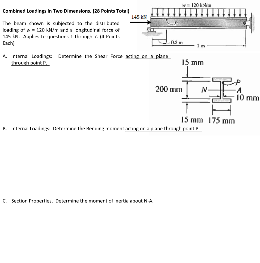 Solved Combined Loadings in Two Dimensions. (28 Points | Chegg.com