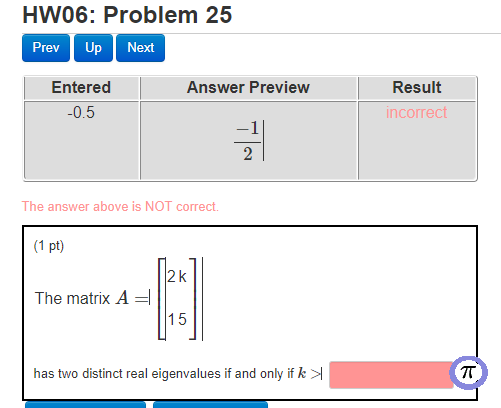 Solved HW06: Problem 25 Up Next Prev Answer Preview Entered | Chegg.com