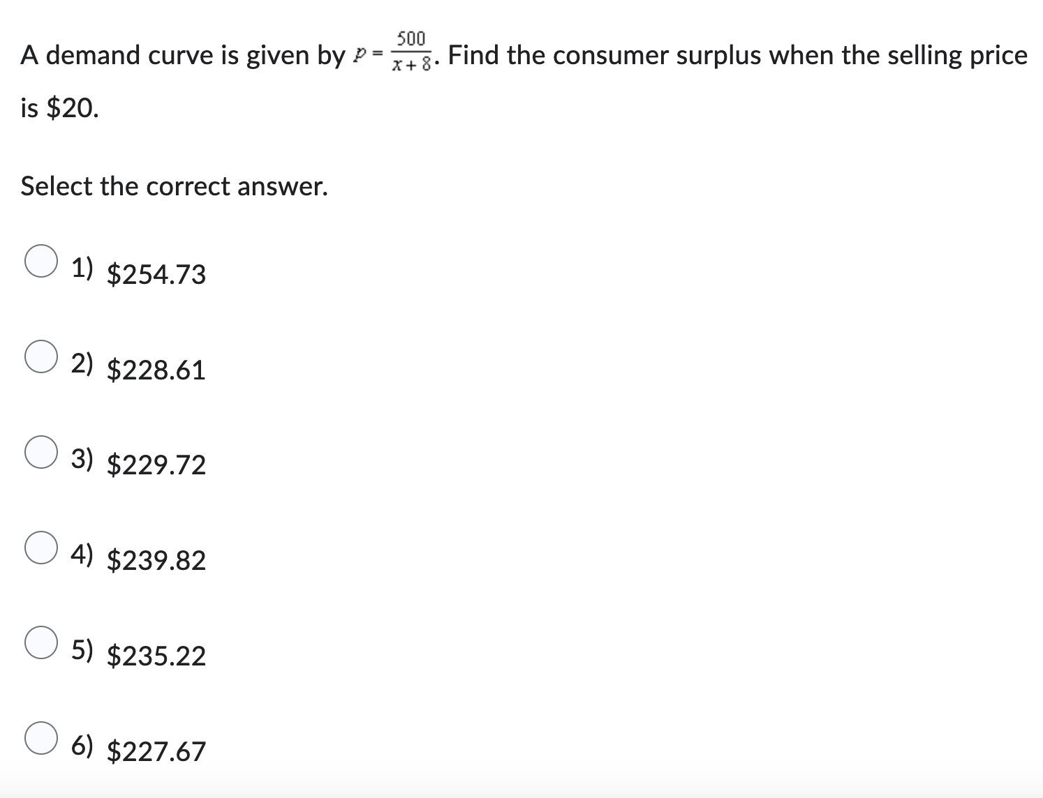 Solved A demand curve is given by p=x+8500. Find the | Chegg.com