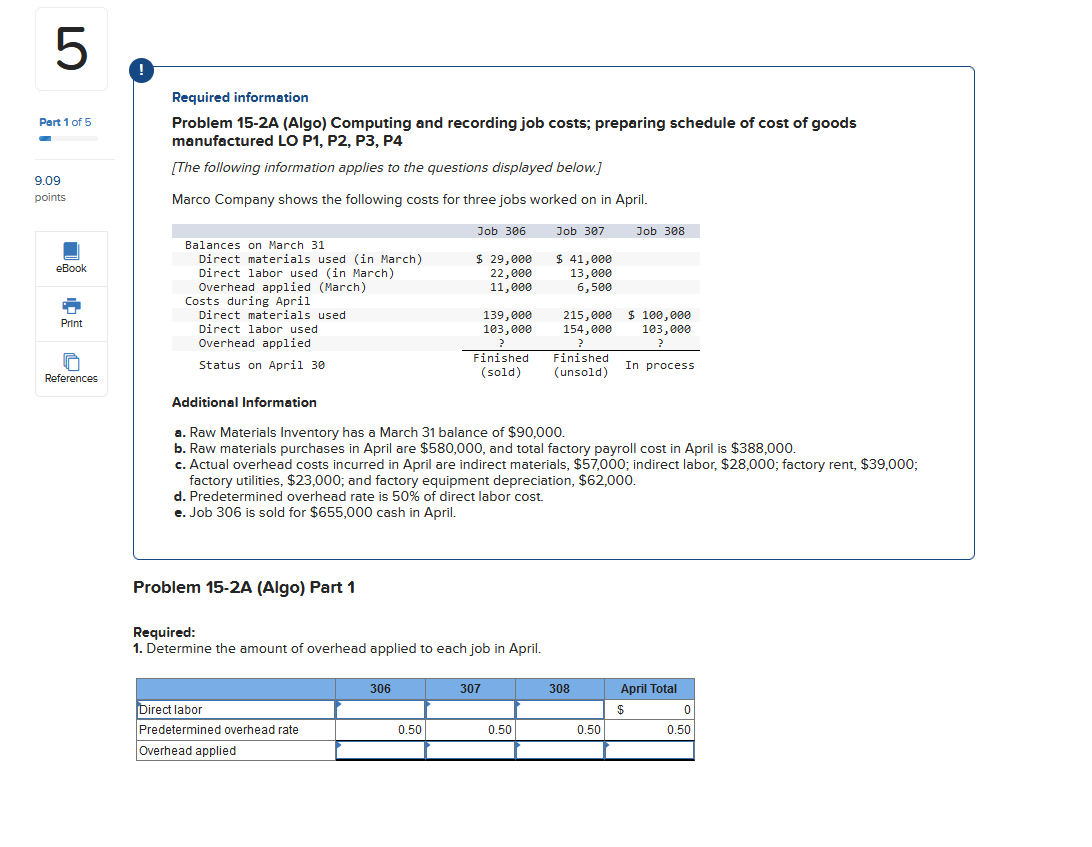 Solved Required information Problem 15-2A (Algo) Computing | Chegg.com