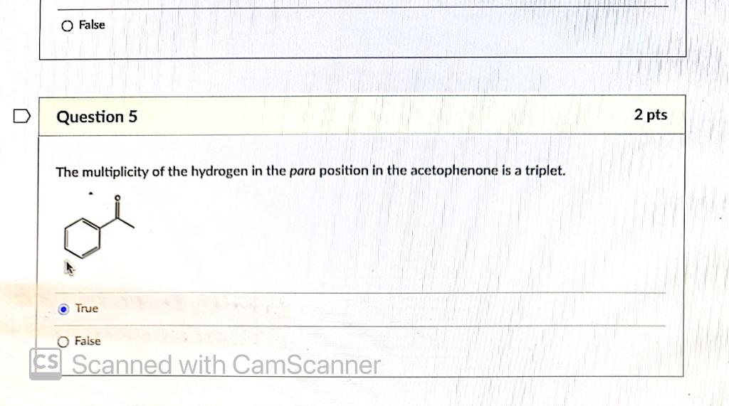 Solved The multiplicity of the hydrogen in the para position | Chegg.com