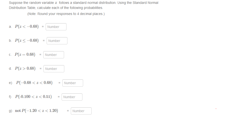 Solved Suppose the random variable z follows a standard | Chegg.com