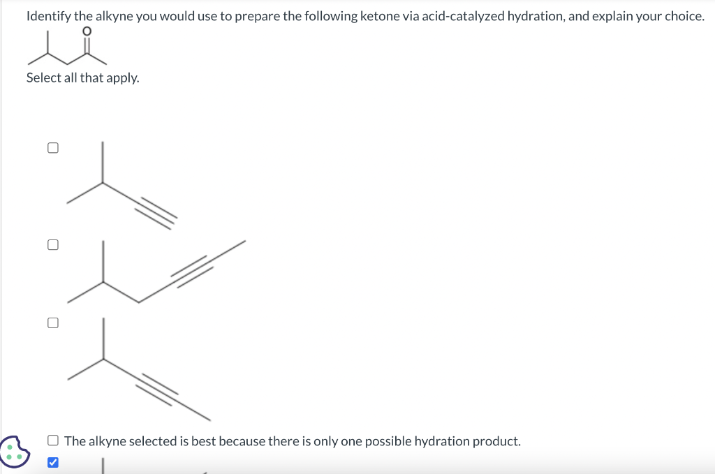 Solved Identify the alkyne you would use to prepare the | Chegg.com