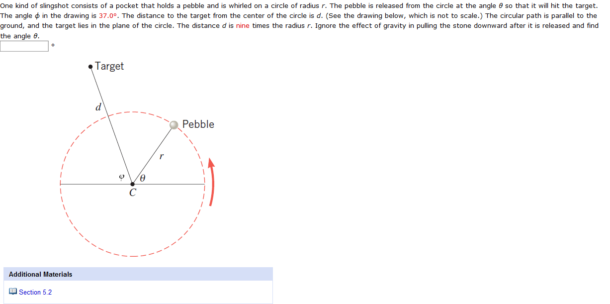 Solved One kind of slingshot consists of a pocket that holds | Chegg.com