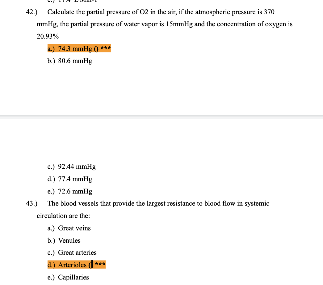 Solved 42.) Calculate the partial pressure of O2 in the air, | Chegg.com