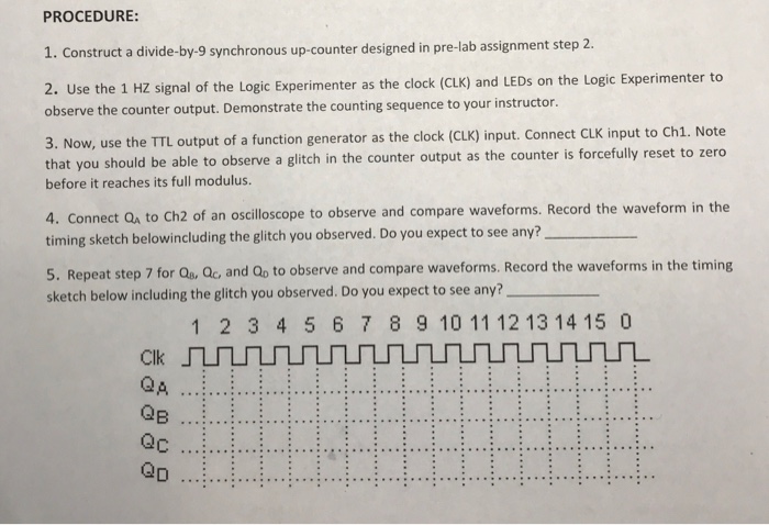 Solved Lab on divide-by-n counters and registers. | Chegg.com