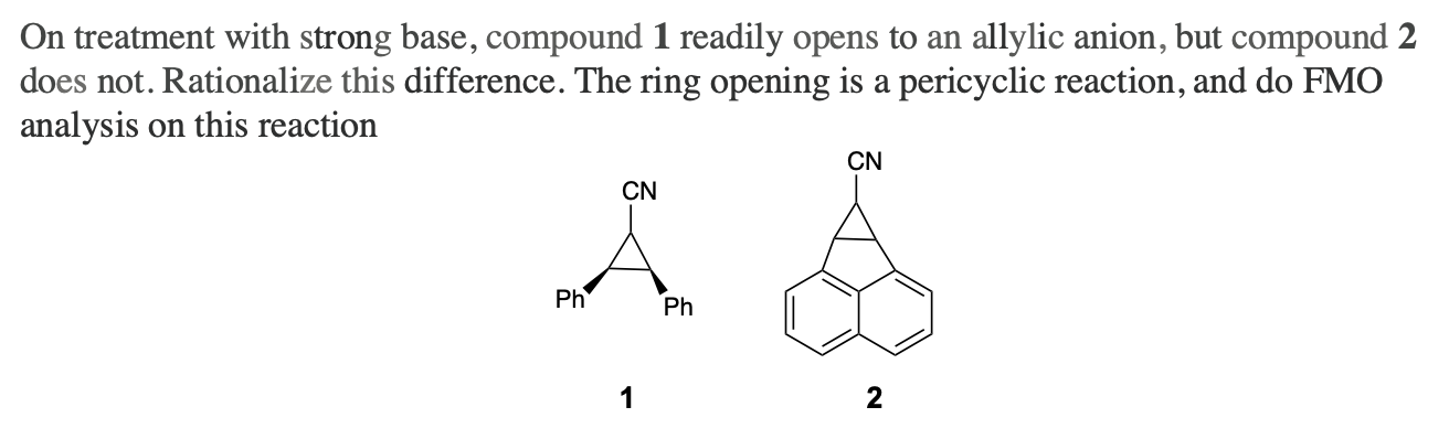 Solved On treatment with strong base, compound 1 readily | Chegg.com