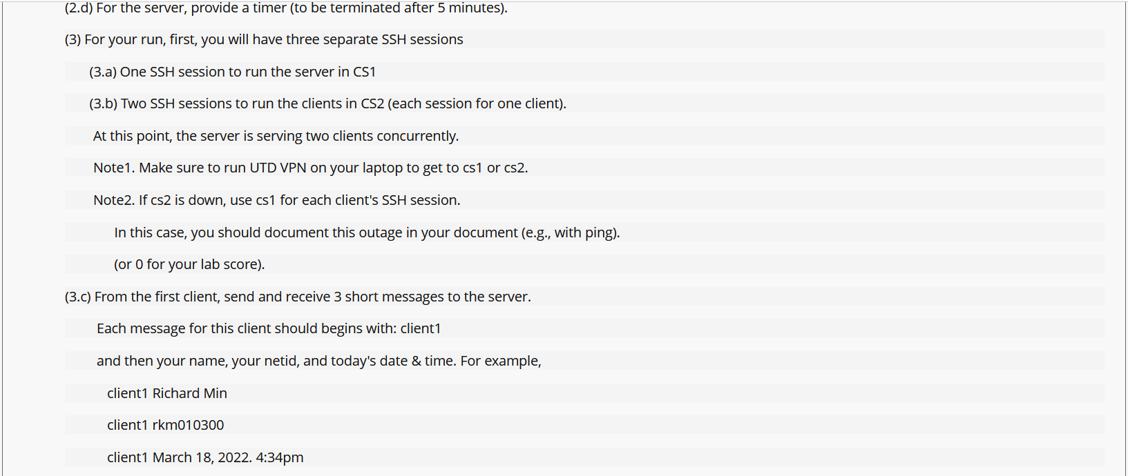 (2.d) For the server, provide a timer (to be | Chegg.com