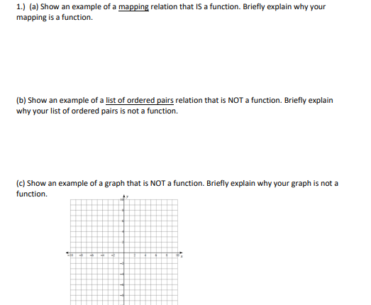Solved 1.) (a) Show an example of a mapping relation that IS | Chegg.com