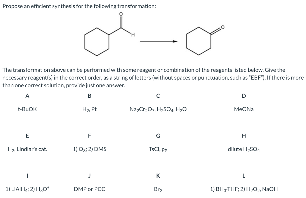 Solved Propose an efficient synthesis for the following | Chegg.com