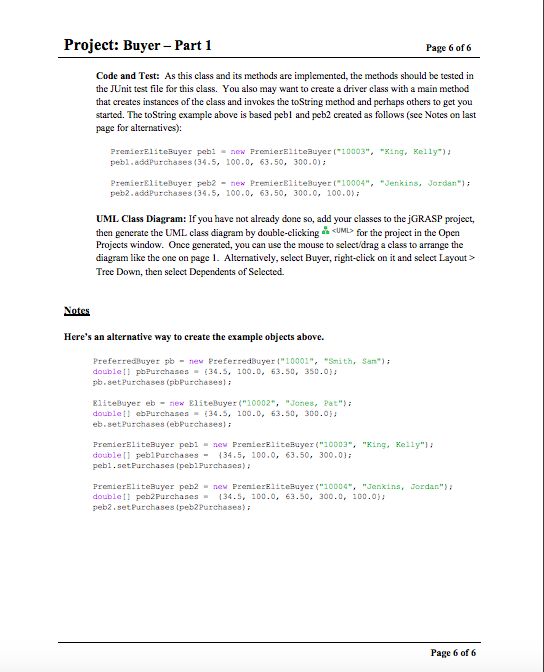 Project: Buyer - Part 1 Page 1 of 6 Deliverables Your | Chegg.com