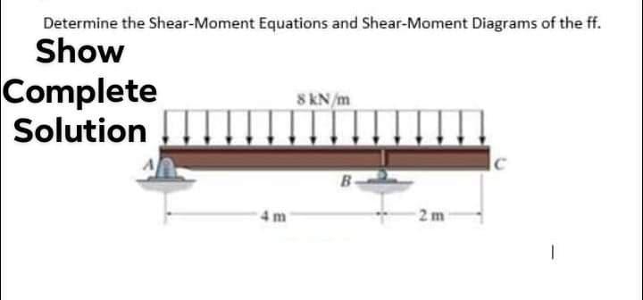 Solved Determine the Shear-Moment Equations and Shear-Moment | Chegg.com