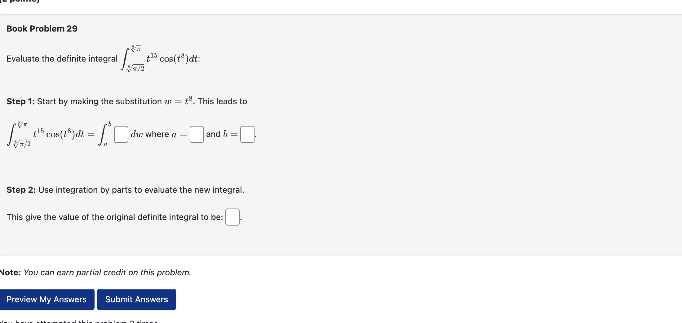 Solved Book Problem 29Evaluate the definite integral | Chegg.com