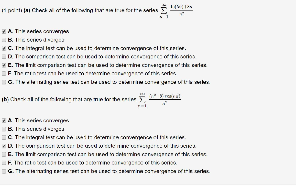 Solved (a) Check all of the following that are true for | Chegg.com