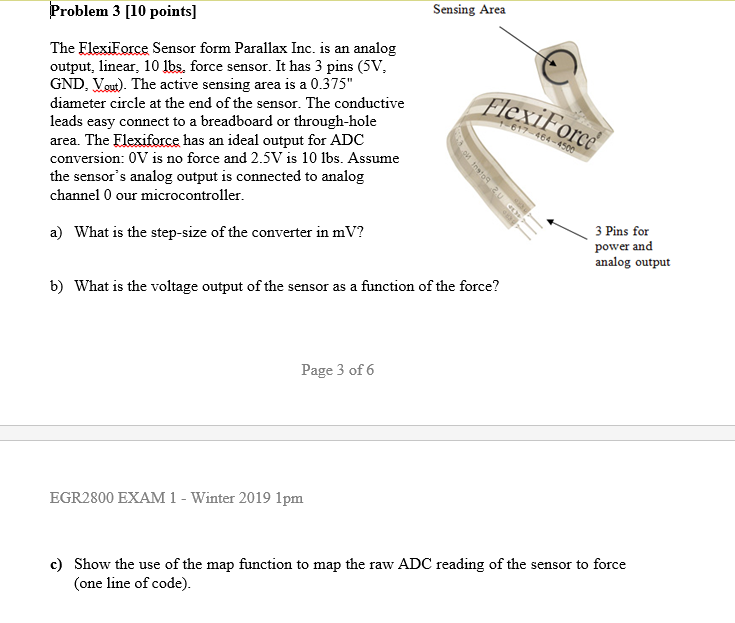 Solved Problem 3 [10 points] Samaine Aran The FlexiForce | Chegg.com