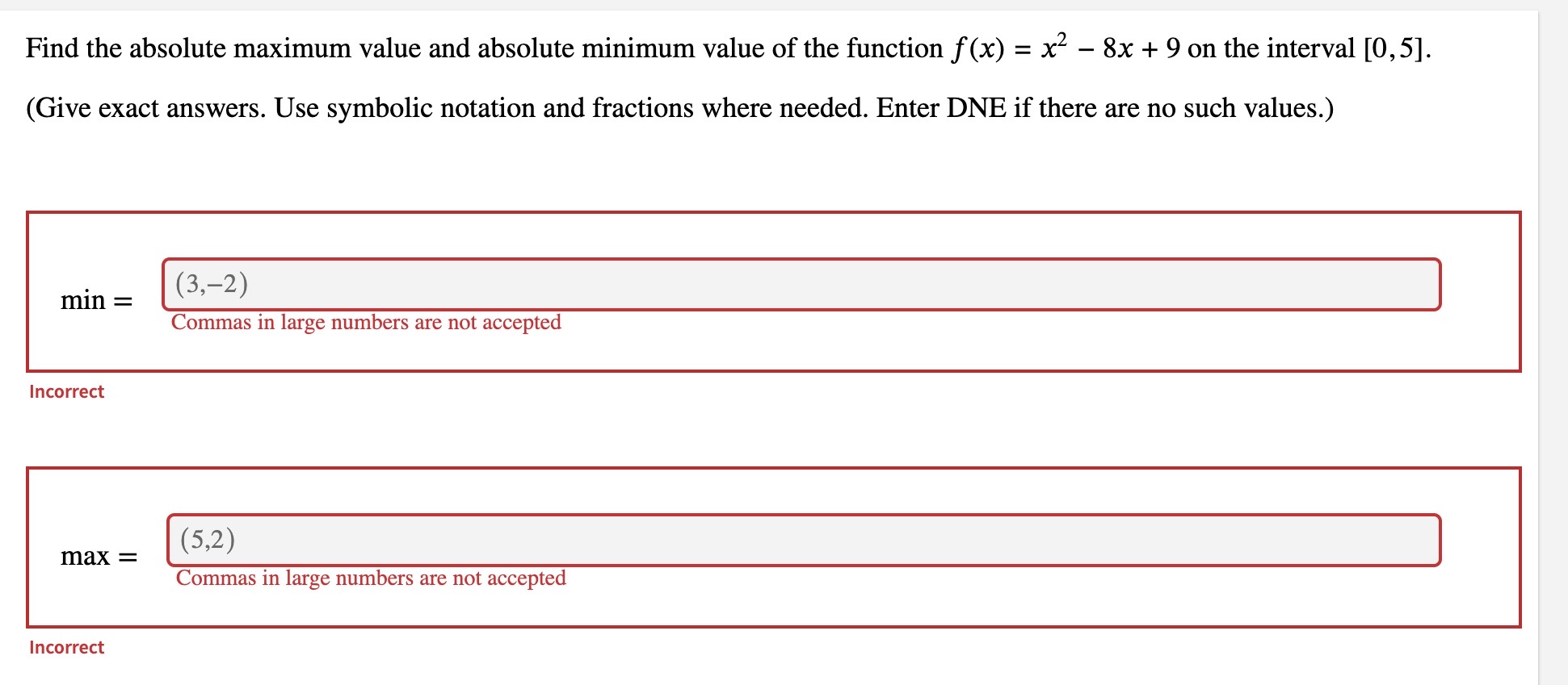 Solved Find The Absolute Maximum Value And Absolute Minimum