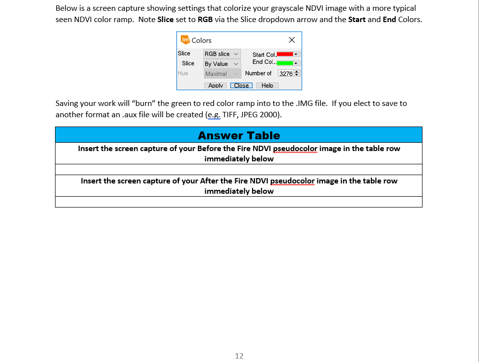 bands mathematically producing NDVI output rasters | Chegg.com
