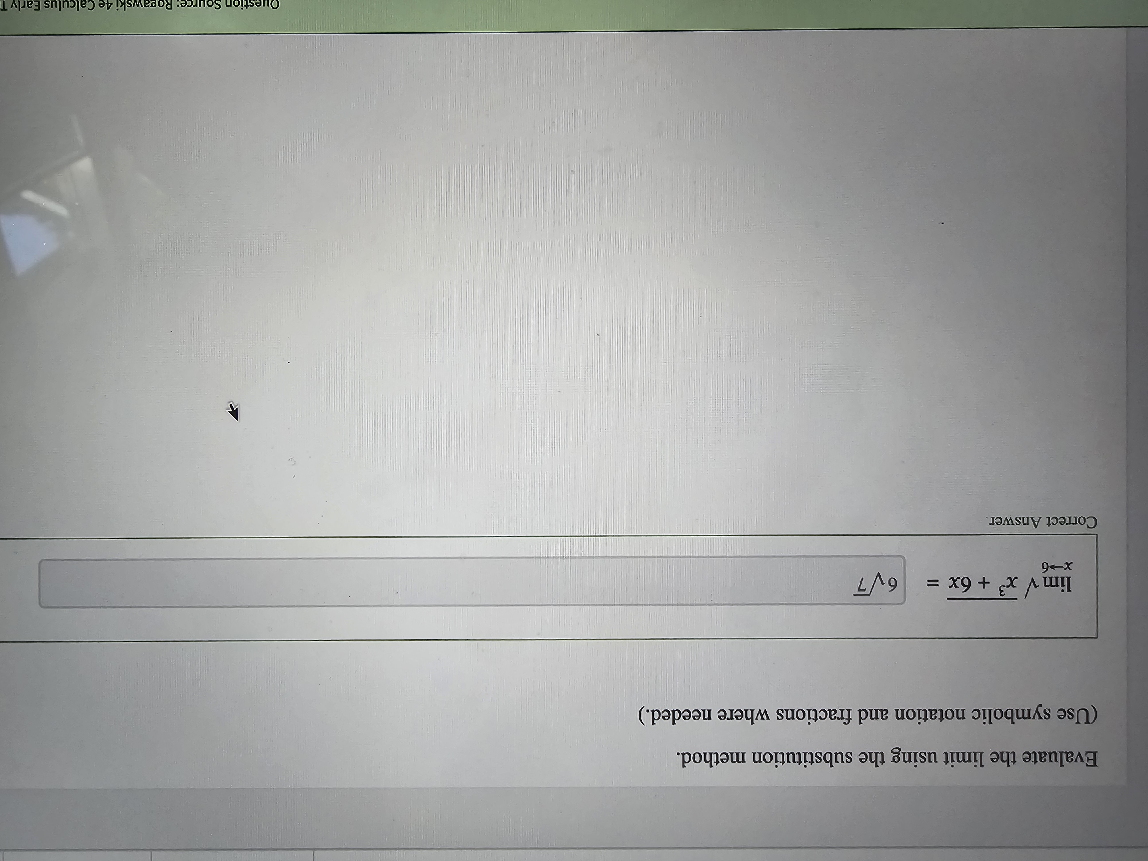 Solved Evaluate the limit using the substitution method.(Use | Chegg.com