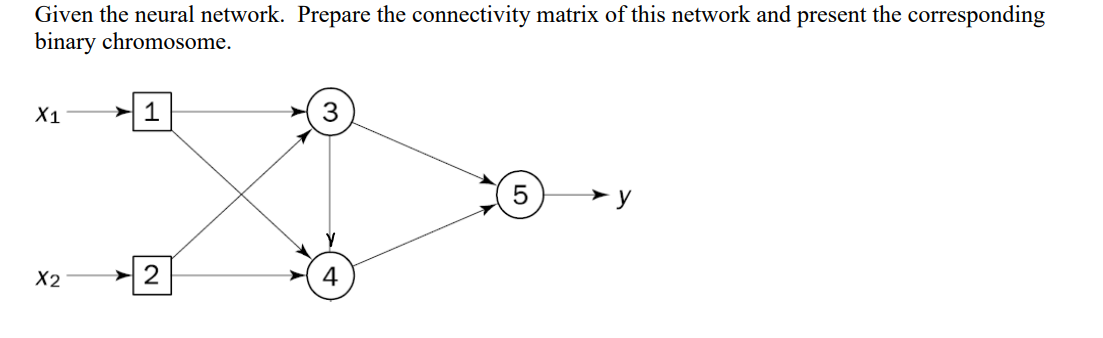 Solved Given the neural network. Prepare the connectivity | Chegg.com