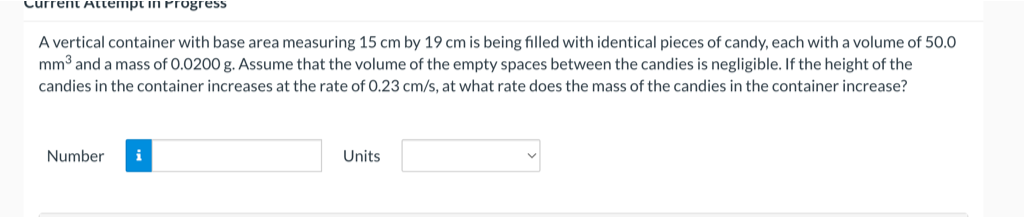 [Solved]: Current Attempt in Progress A vertical container