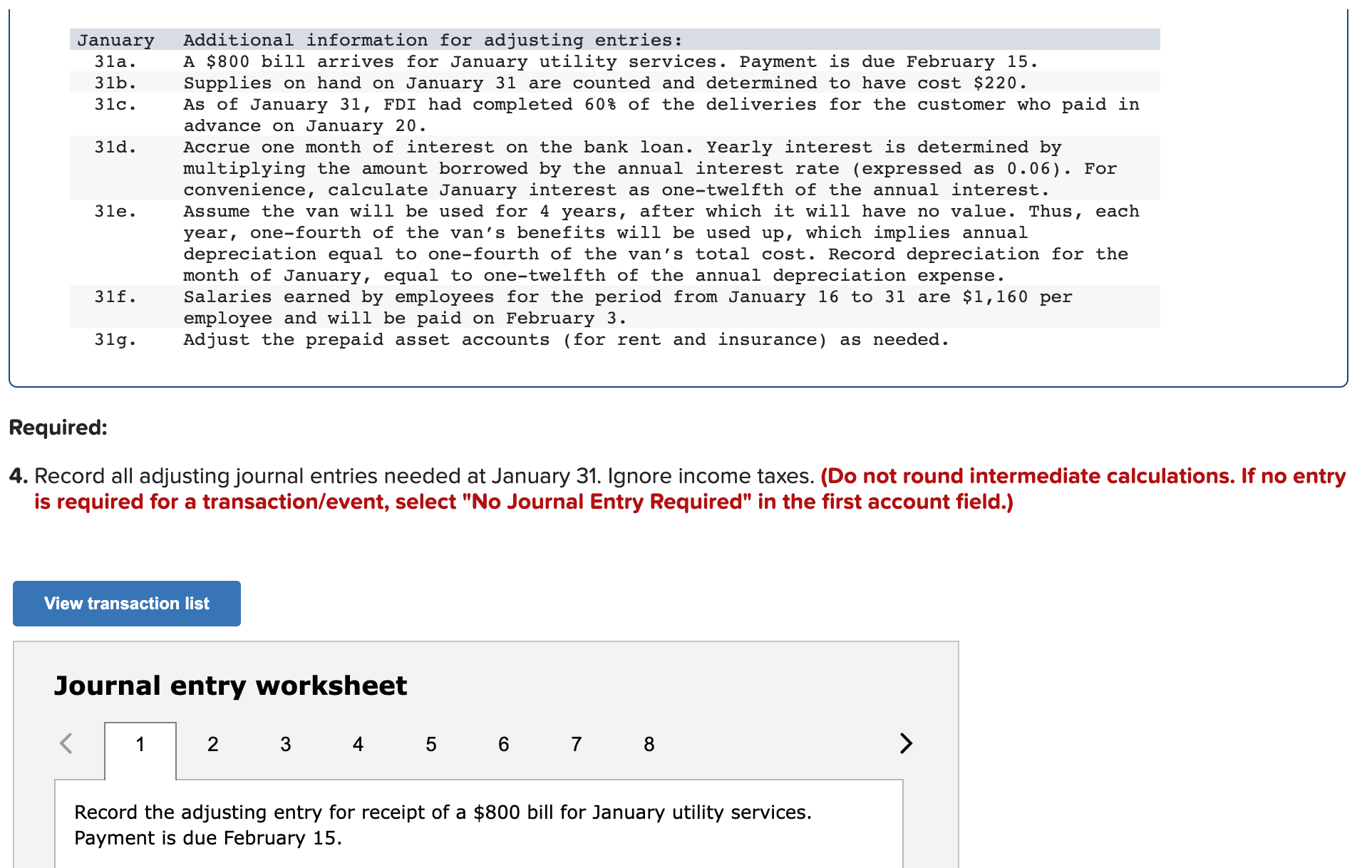 Required information [The following information | Chegg.com