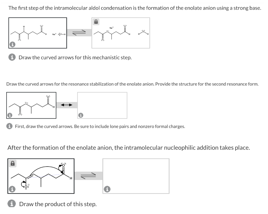 Solved The first step of the intramolecular aldol | Chegg.com