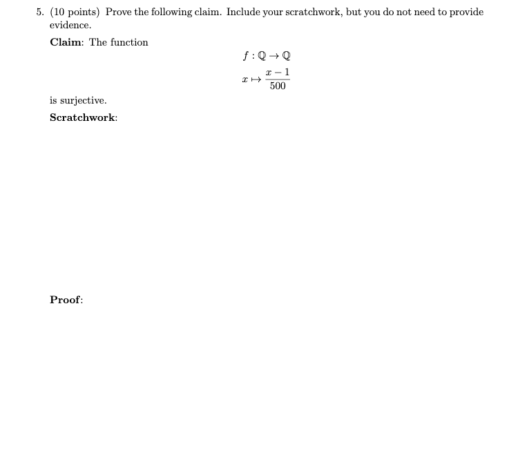 Solved 5. (10 points) Prove the following claim. Include | Chegg.com